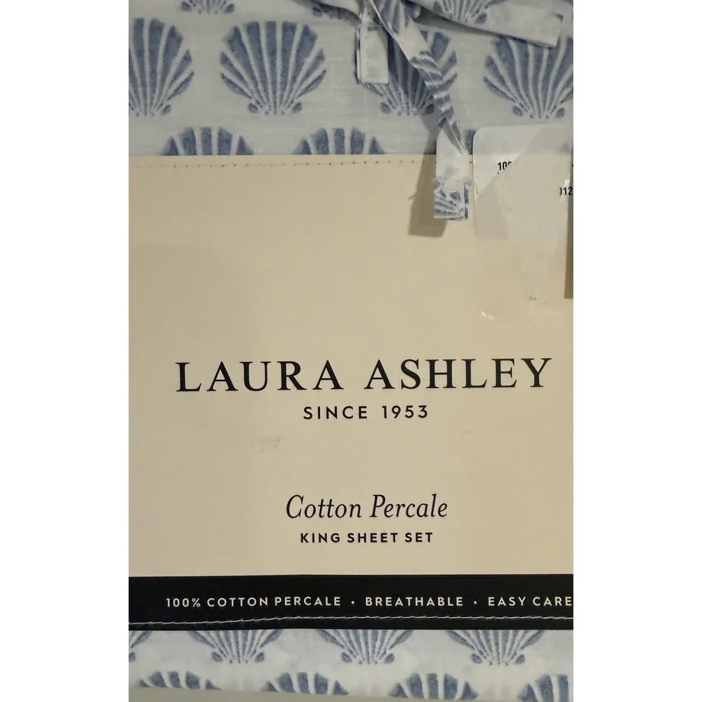 Laura Ashley | Bedding | Laura Ashley King Sheet Set Scallop Blue ...